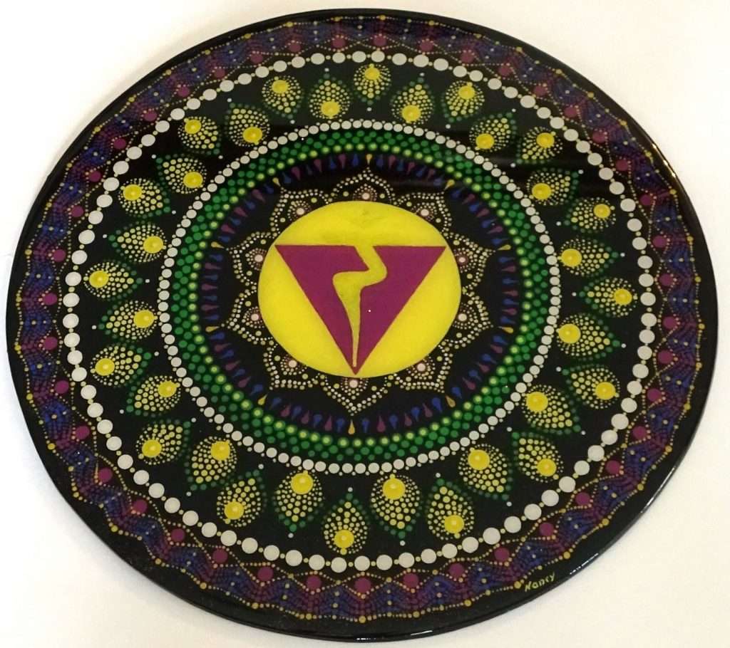 Solar Plexus Chakra Mandala 14" Epoxy Resin - YogaCanada