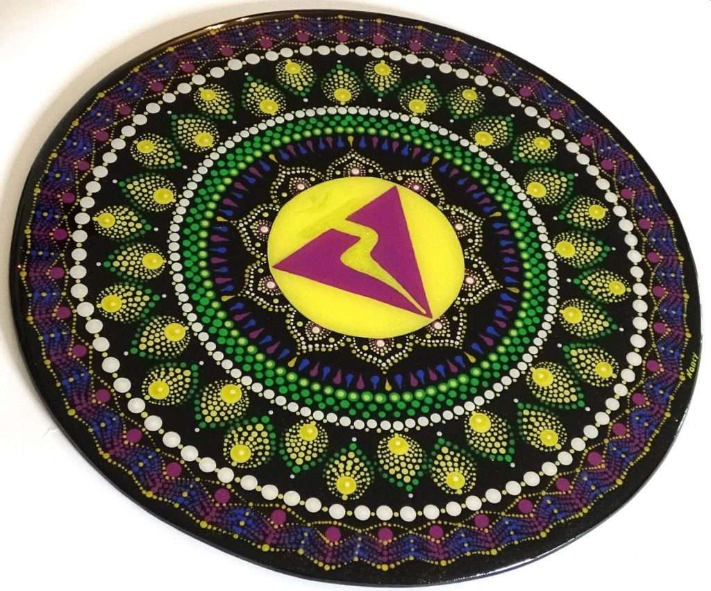 Solar Plexus Chakra Mandala 14" Epoxy Resin - YogaCanada