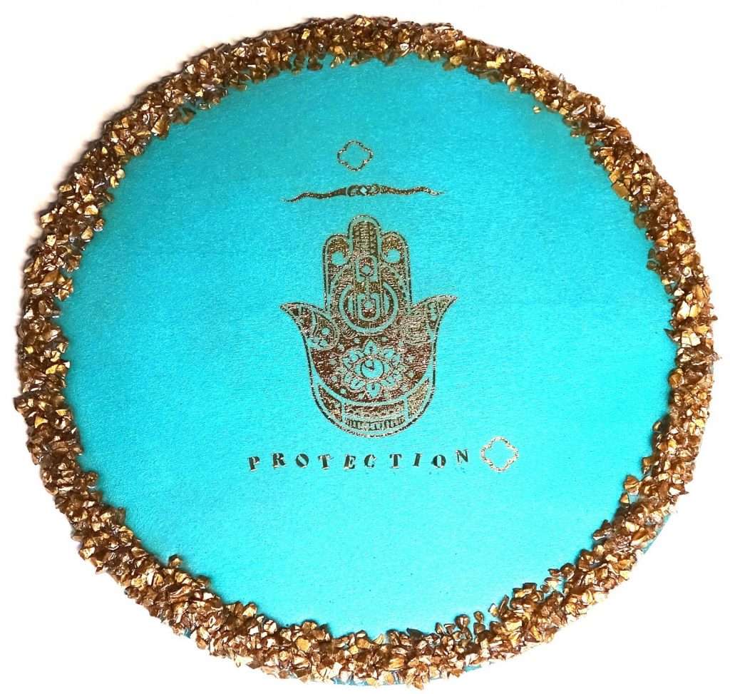 Hamsa Protection - Mandala 10" Epoxy Resin - Welcome to Yoga Canada ...
